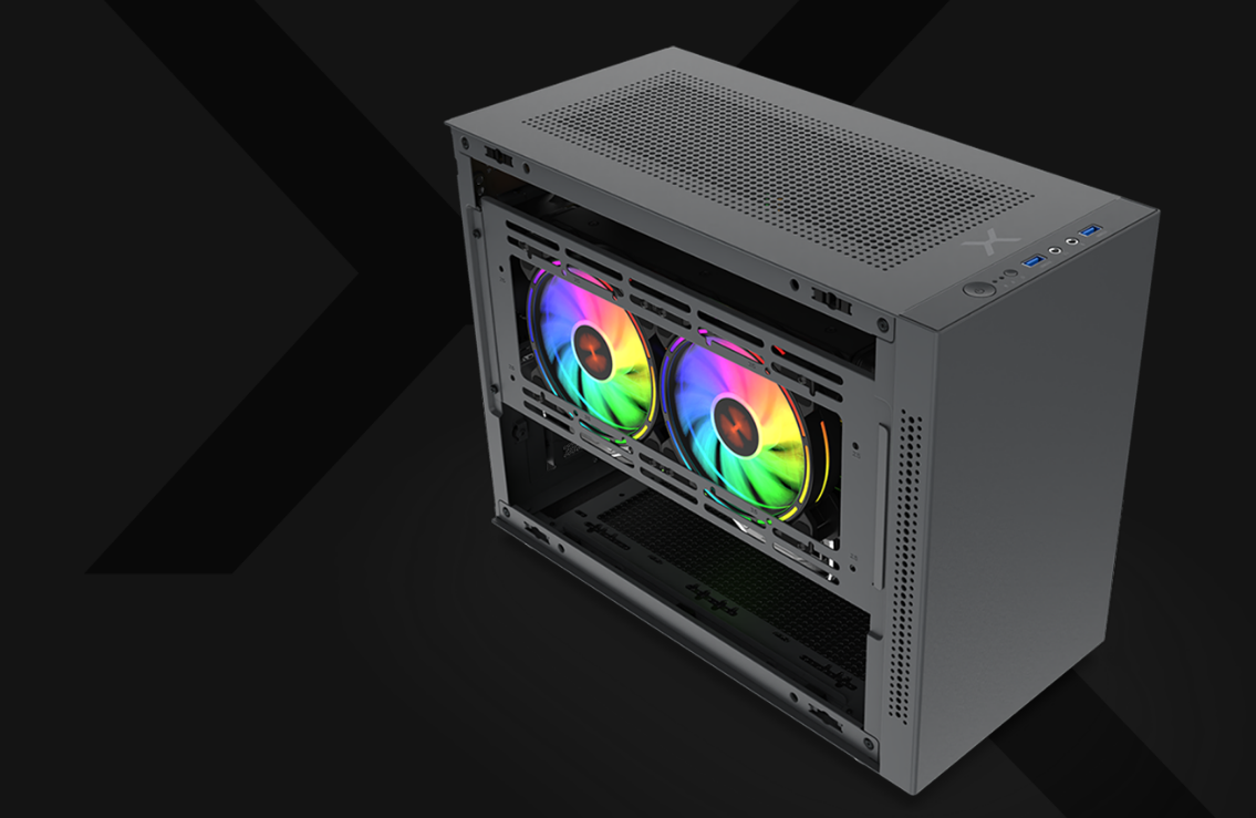 Carcasa PC Krux Naos KRX0073, Mini DTX, Mini ITX, Micro ATX, Negru ...