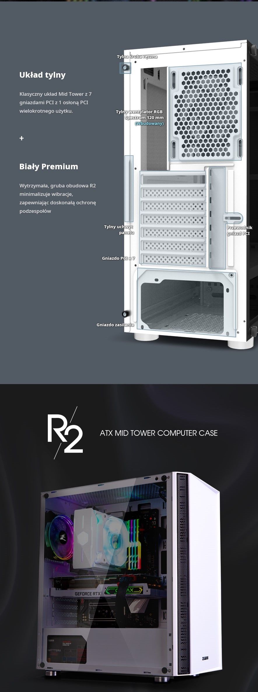 Zalman R2 Biała - Obudowa - Morele.net