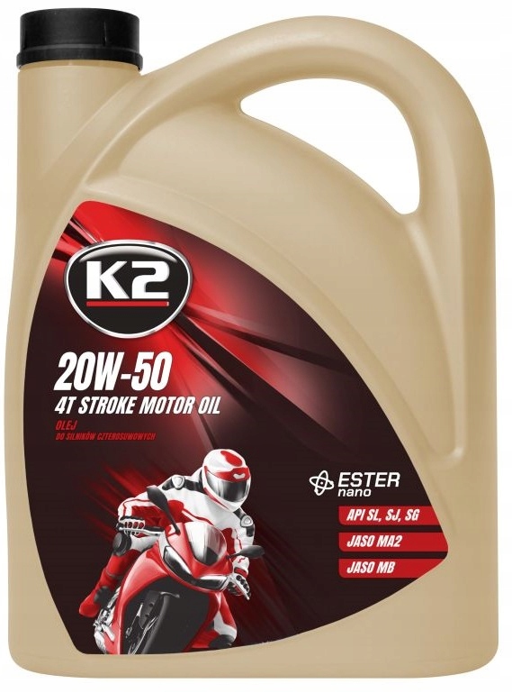 K2 K2 OLEJ SILNIKOWY 20W50 4T STROKE ESTER 5L - Morele.net
