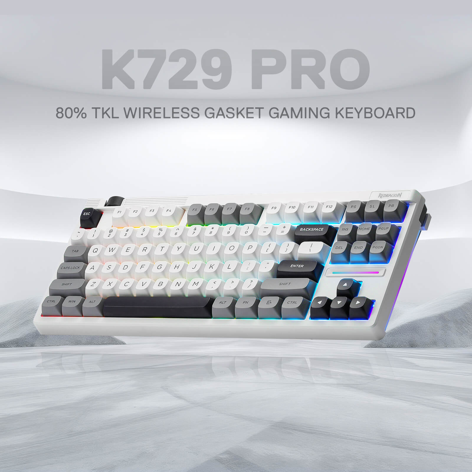 Redragon OTIIM K729 PRO Outemu Peach Silent (K729WGB-RGB-PRO) - Klawiatura - Morele.net