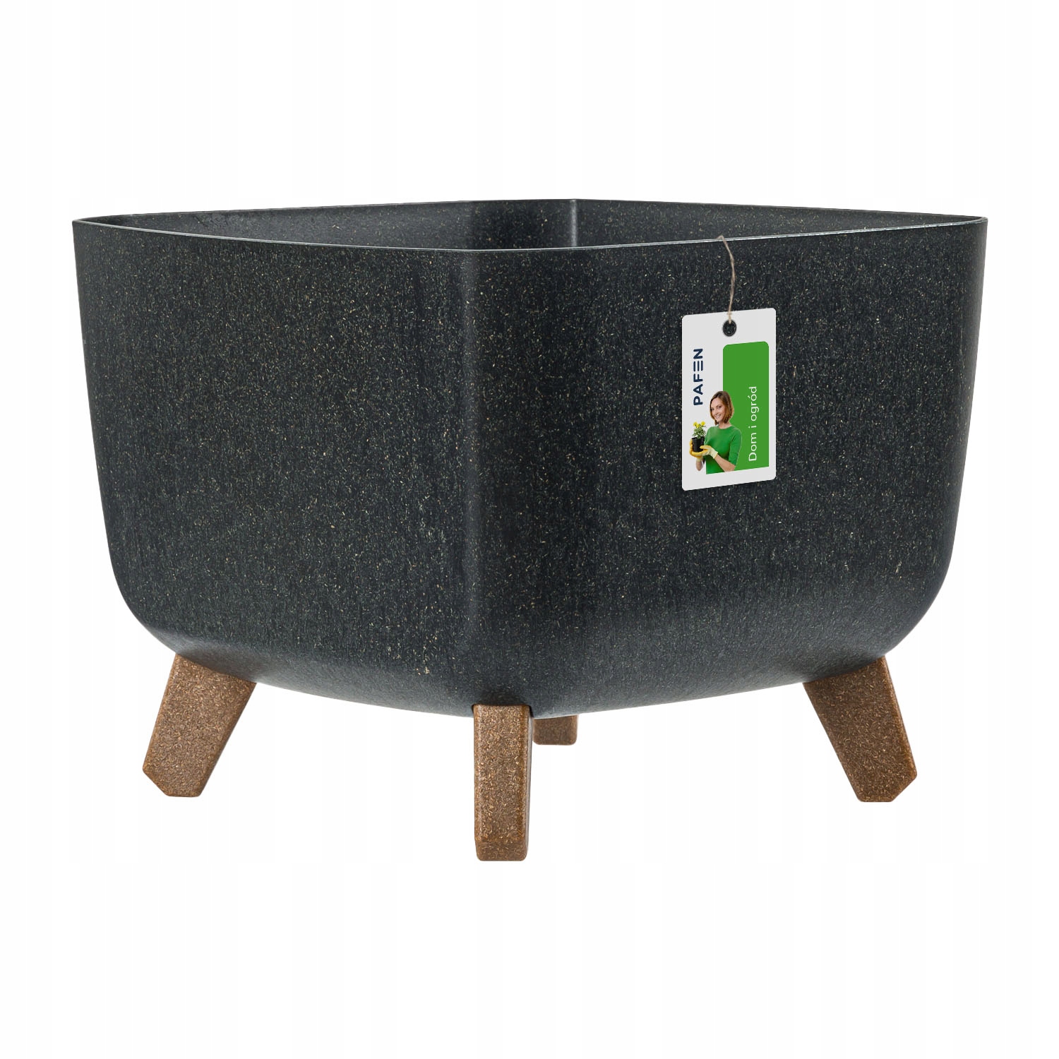 Prosperplast Doniczka na nóżkach Square ECO DGQL300W Antracyt - Morele.net