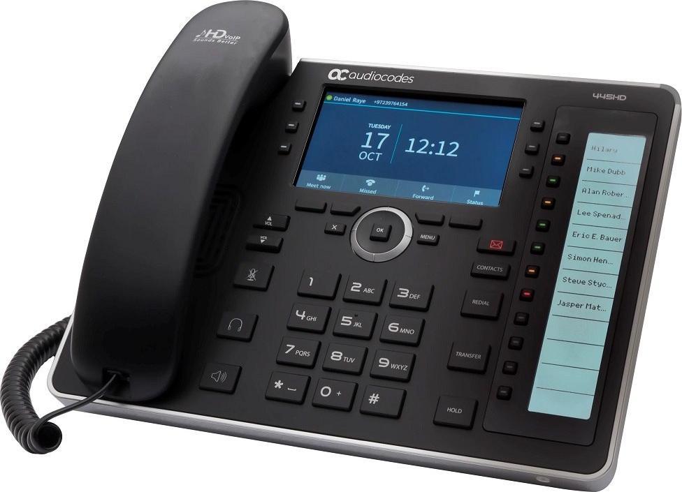 AudioCodes AudioCodes SfB 445HD IP-Phone (Black). (UC445HDEG) - 755777 ...