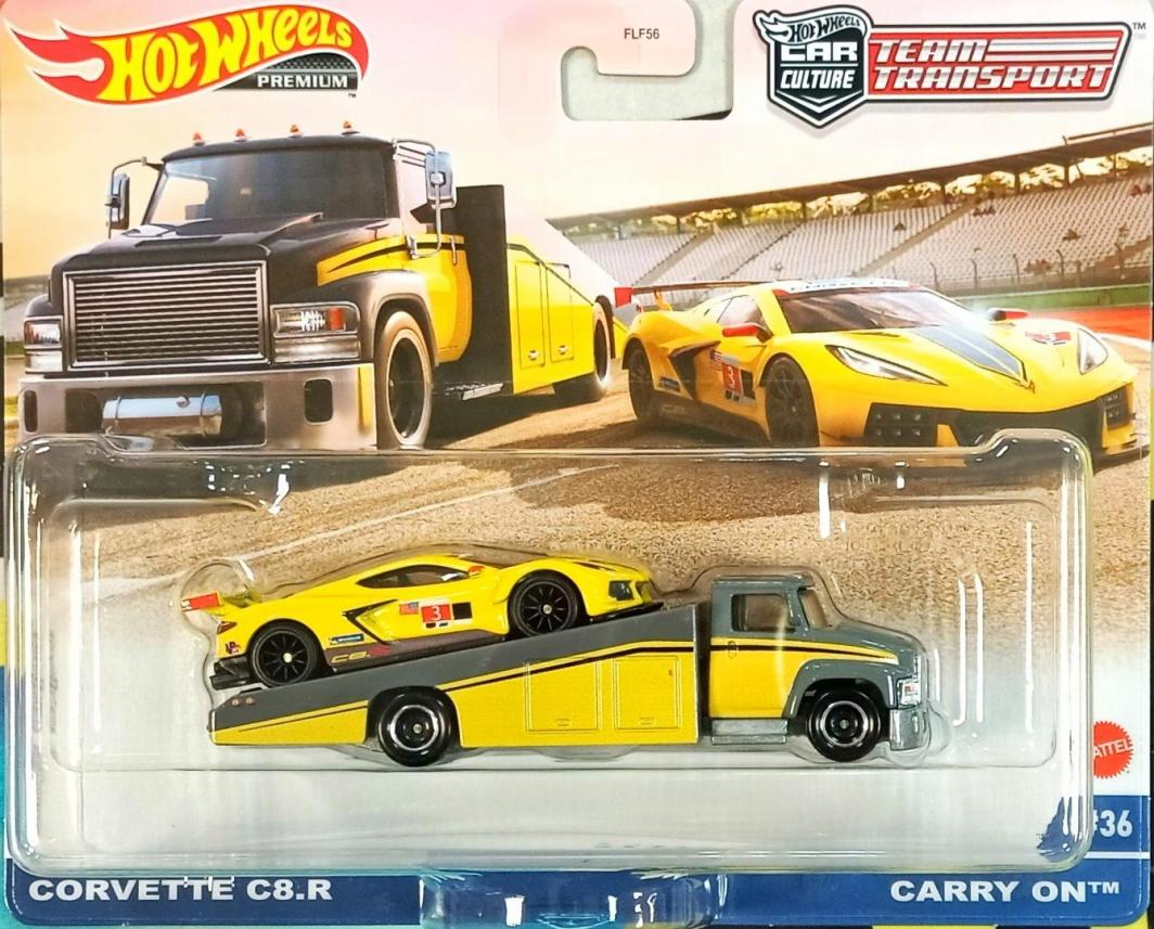 Hot Wheels HOT WHEELS PREMIUM Team Transport CORVETTE C8.R - Morele.net