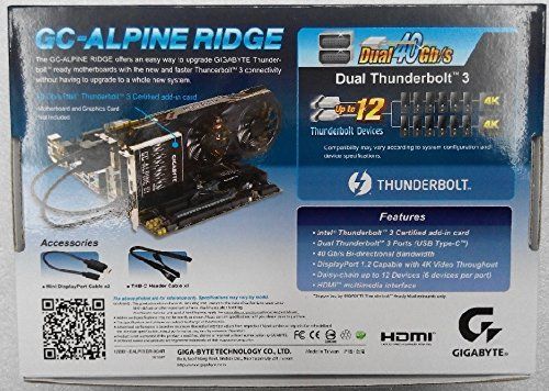 Gigabyte GIGABYTE ALPINE RIDGE 1.0 Thunderbolt™ 3 Card, Controller ...