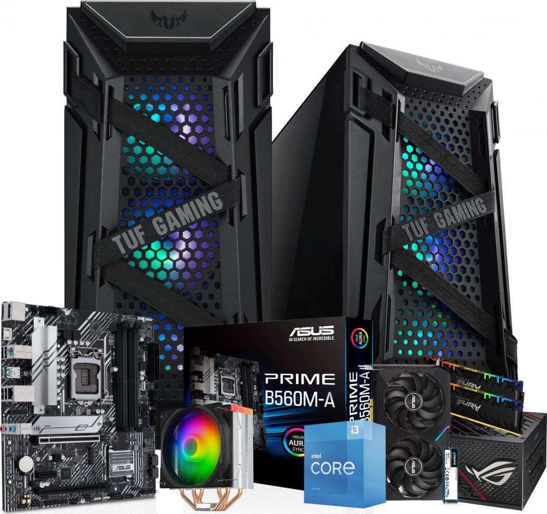 Firecom ASUS TUF, Core i3-10100F, 16 GB, RTX 3050, 500 GB M.2 PCIe Windows 10 Home Trial ...