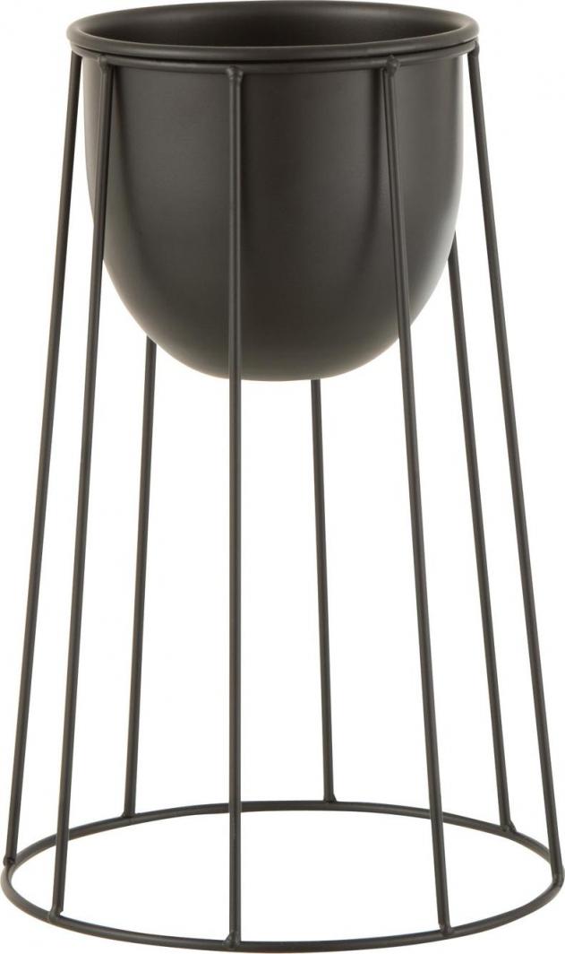 Jolipa Metalowa osłonka + czarny metalowy stojak 32 cm Doniczka ...