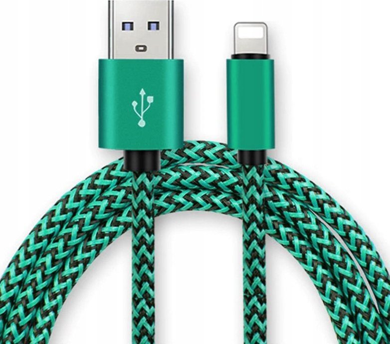 Kabel Pleciony Micro USB 2m Sznurek Oplot Zielony - Kabel USB - Morele.net