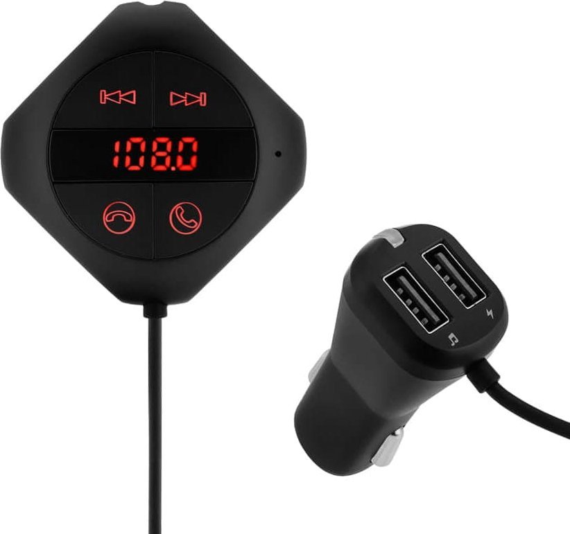 Voice Kraft Transmiter FM, zestaw głośnomówiący Q76 Bluetooth ...