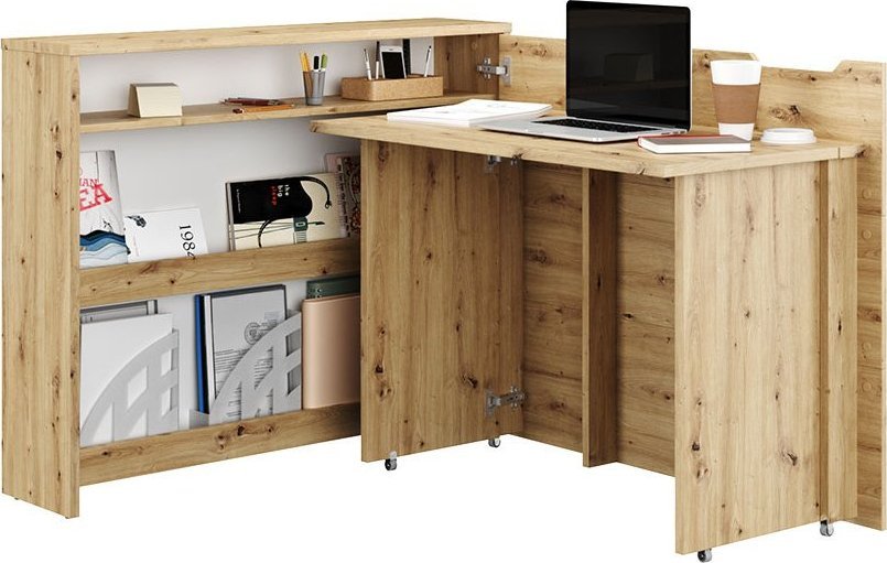 Selsey SELSEY Biurko zamykane WORK CONCEPT 115x27 cm dąb artisan ...