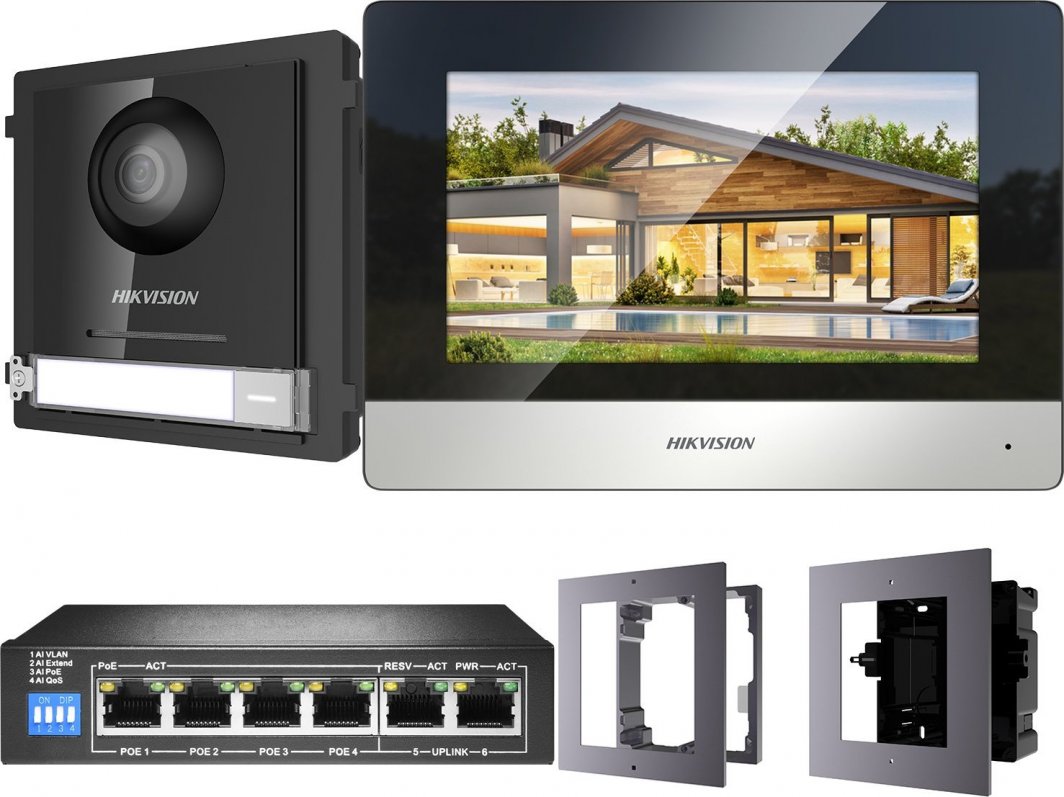 Hikvision Wideodomofon jednomodułowy po skrętce PoE DS-KD8003-IME1 do ...