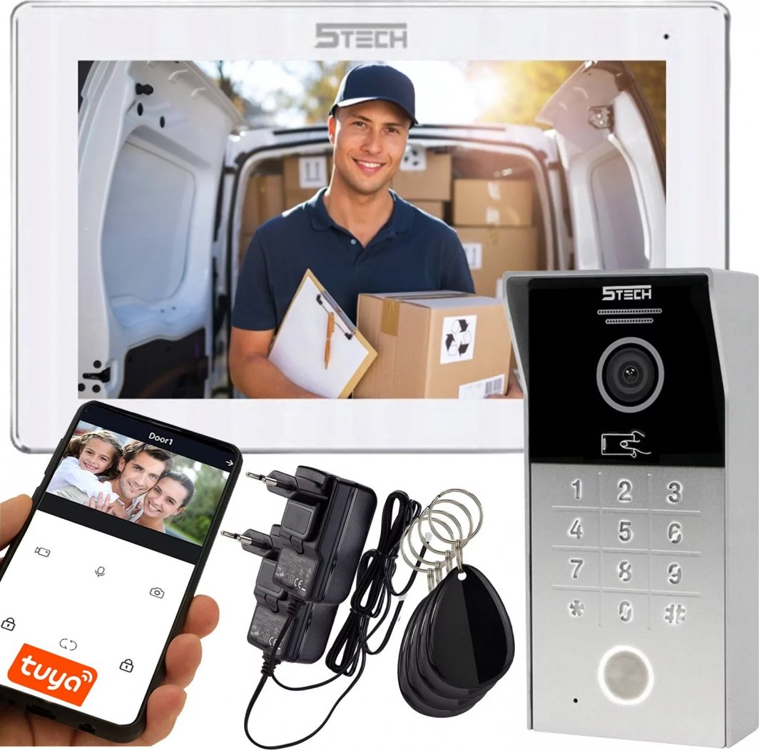 5TECH Wideodomofon do domu jednorodzinnego WiFi 5TECH VERUS One(W)/84225 - Morele.net