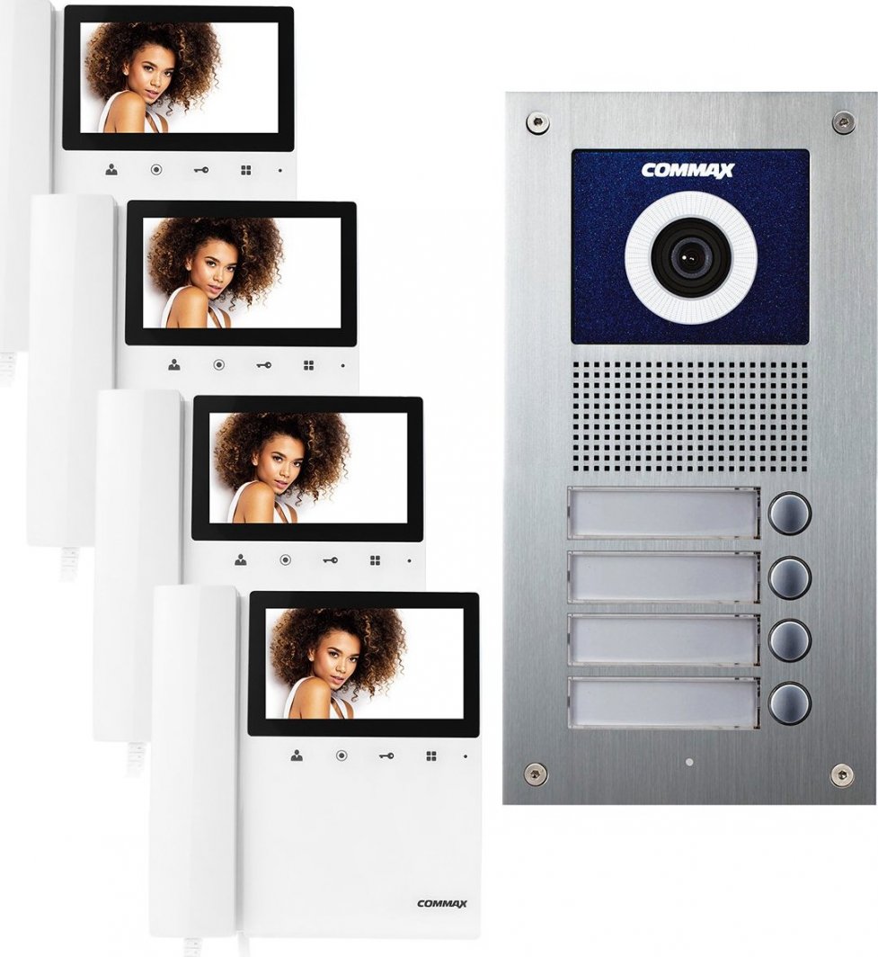 Commax Wideodomofon zestaw Commax DRC-4UC + 4x CDV-43K2 - Morele.net