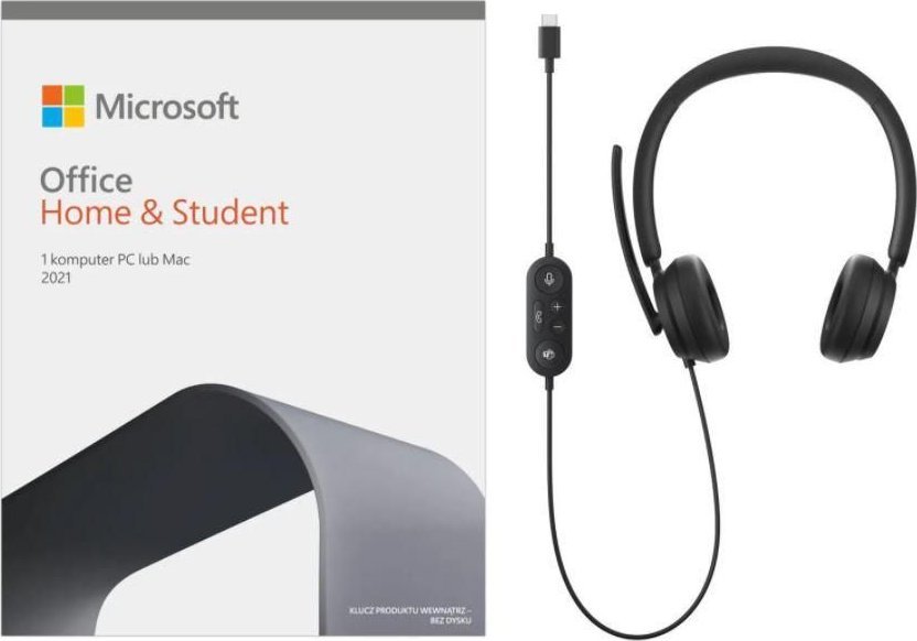 Microsoft MICROSOFT Office H&S 2021PL & MS Modern USB Headset - Program ...