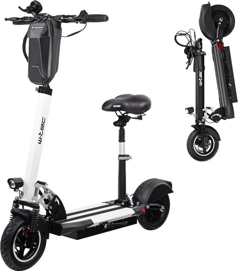W-Tec Hulajnoga elektryczna W-TEC Tendeal 700W z siodełkiem i torbą - Kolor Biały - Morele.net