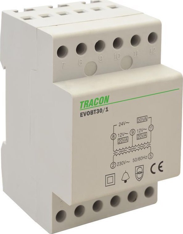 Tracon Electric Transformator dzwonkowy (bezpieczeństwa) EVOBT30/1 ...