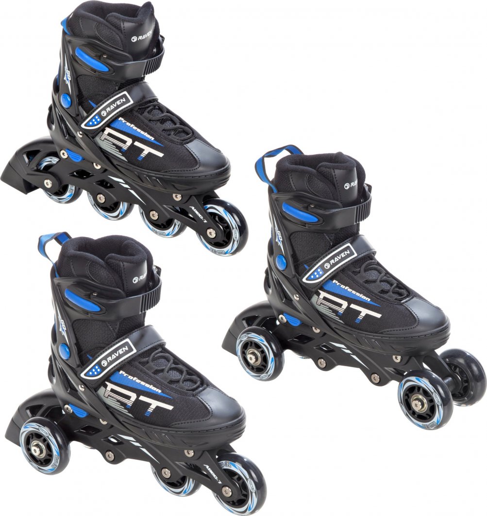 RAVEN Rolki Wrotki 3w1 RAVEN Profession Black/Blue 28-32 - Rolki ...