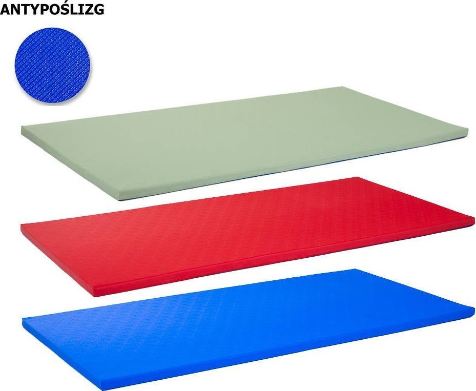RING MATA TATAMI sportowa gimnastyczna 200x100x4cm + ANTYPOŚLIZG R200 ...