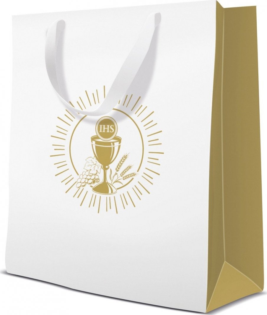 PAW Torba ozdobna prezentowa na komunię złota Hostia - Morele.net