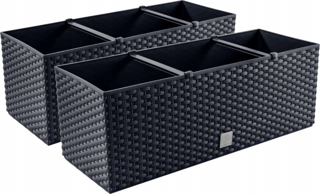 Prosperplast 2x Donica skrzynka balkonowa RATO DRT500 Antracyt - Morele.net