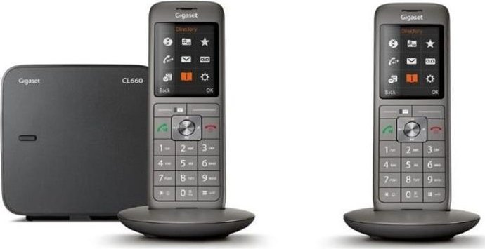 Gigaset Telefon stacjonarny GIGASET CL 660 Duo Anthracite - Telefon ...