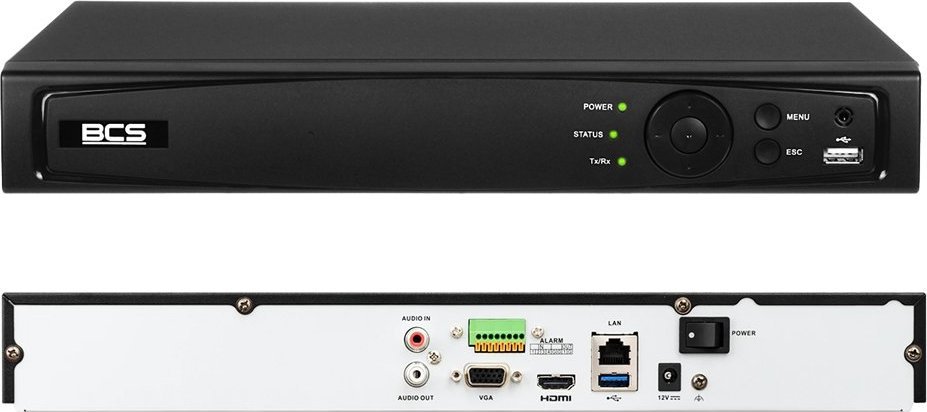 BCS View Rejestrator IP BCS-V-NVR0801A-4KE jednodyskowy 8-kanałowy wej ...