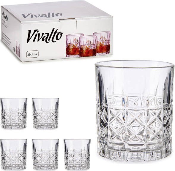 Vivalto Szklanka do whisky napojów 230 mlRombos komplet 6 szt. - Morele.net