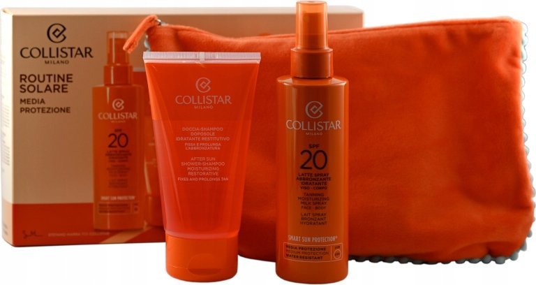 Collistar SET (MOISTURIZING FACE-BODY TANNING SPRAY MILK SPF 20 ...
