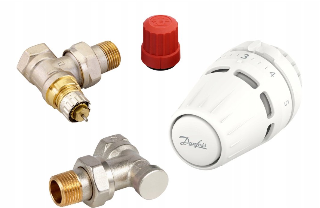 Danfoss Zestaw 3-elementowy Regus RA nakrętka +RA-N+RLV-S 15 kątowy ...