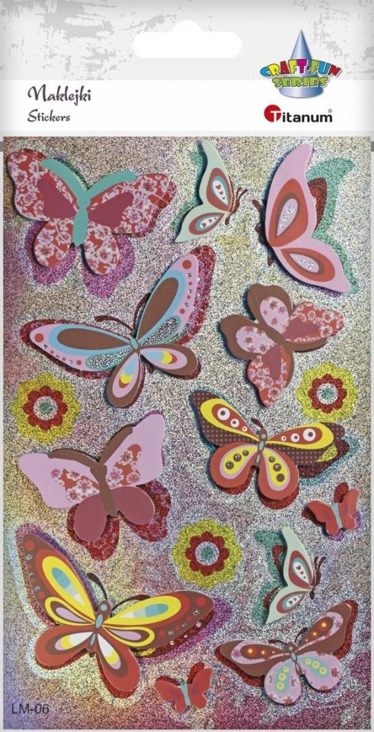Titanum Naklejki foliowo-papierowe 3D motyle 15szt. - Morele.net