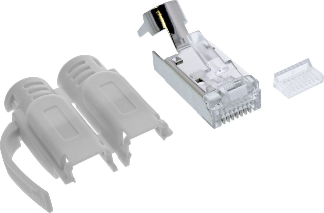 InLine InLine® crimp plugs Cat.6A RJ45 shielded, with bend protection ...