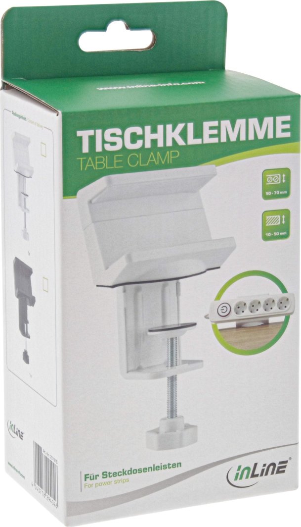 InLine InLine® Table clamp for socket strip, white - Morele.net