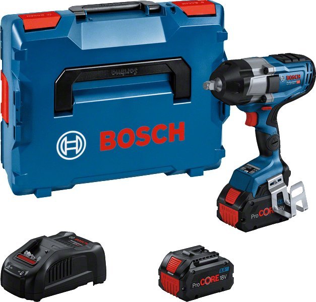 Bosch Bosch cordless impact wrench BITURBO GDS 18V-1000 C Professional, 18V (blue/black, 2x ...