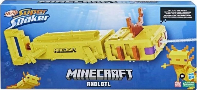 Hasbro NERF SOA WATER BLASTER MINECRAFT AXOLOTL - Morele.net
