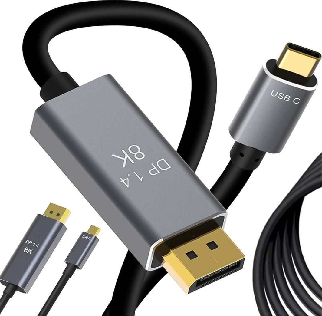 4kom.pl Kabel przewód DisplayPort Display Port USB-C typ-c C DP 1.4 ...