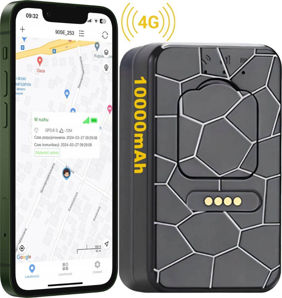 Spreest LOKALIZATOR GPS 4G MINI DO POJAZDU ROWERU AUTA MAGNES TRACKER G50L 10000mAh - Moduł GPS ...