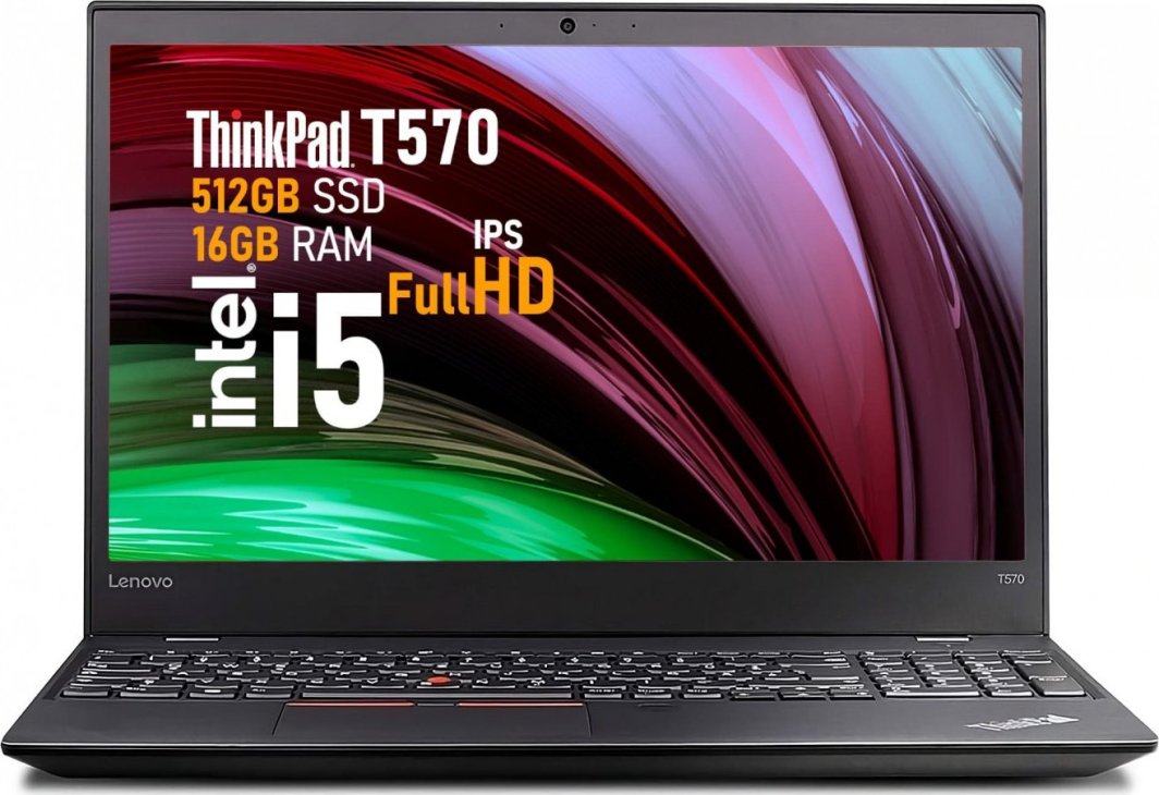 Lenovo ThinkPad T570 i5-6300U 16GB 512GB SSD 15,6" FHD IPS Win11 Pro ...