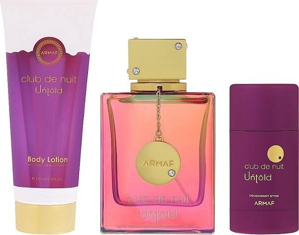 Armaf Club De Nuit Untold Edp 105ml + Deostick 75g + Body Lotion 100ml ...