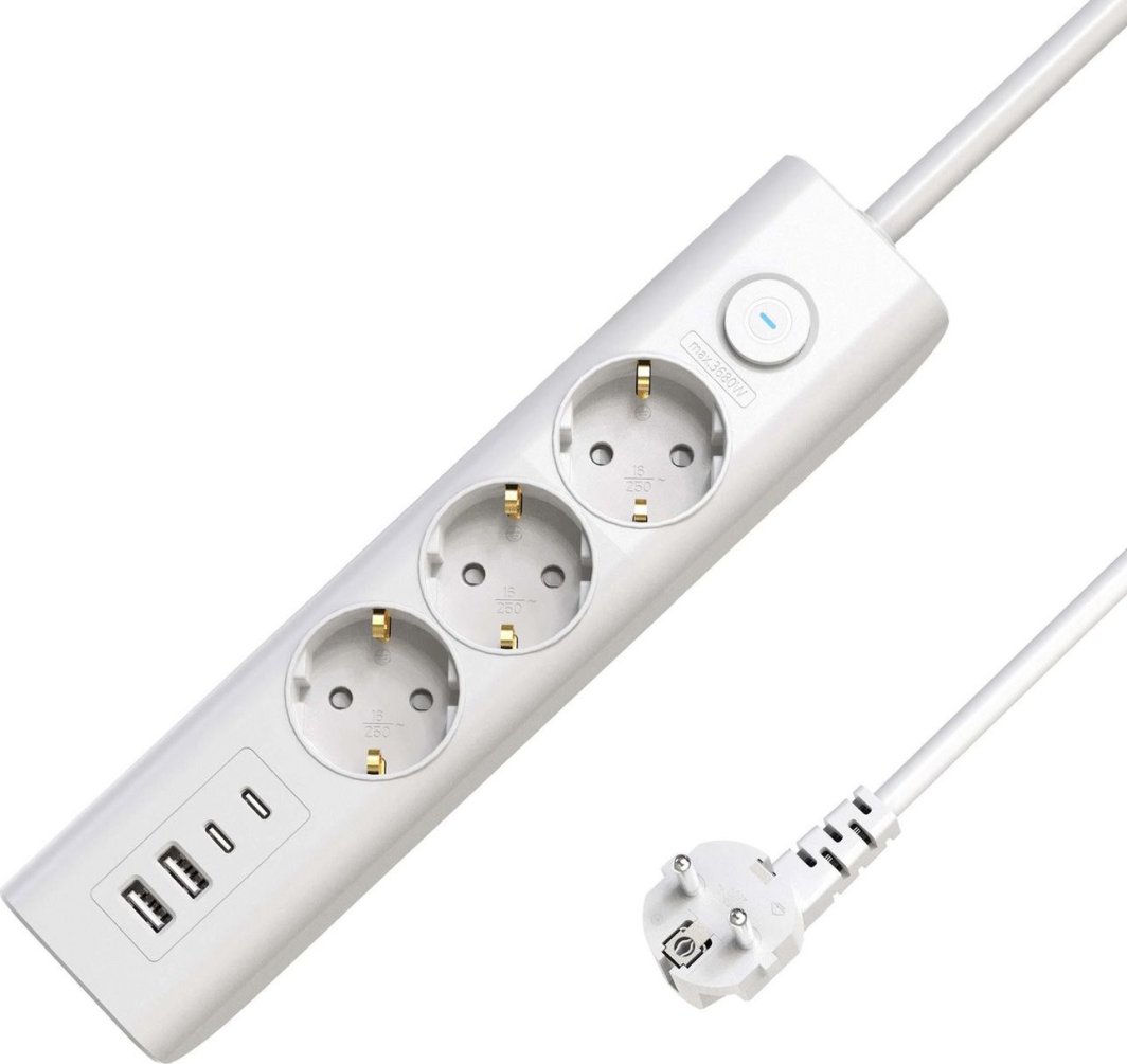 MicroConnect 3-way USB Schuko Power Strip - Listwa zasilająca - Morele.net