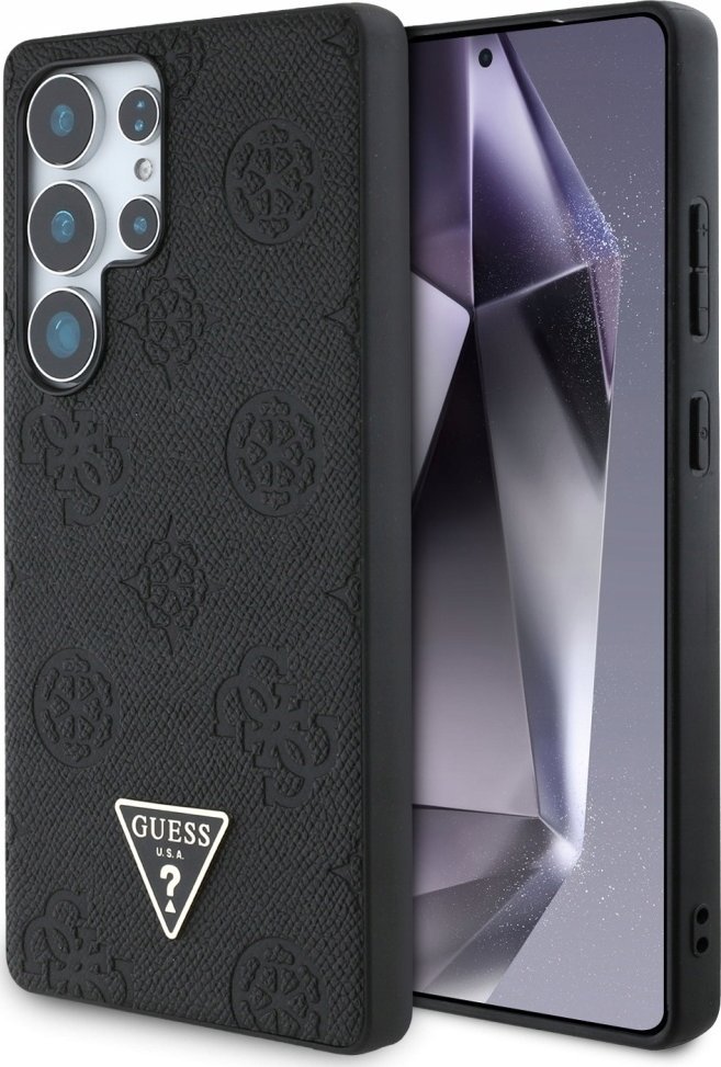 Guess Etui Guess Grained Hot Stamp Peony Pattern Triangle Logo MagSafe ...