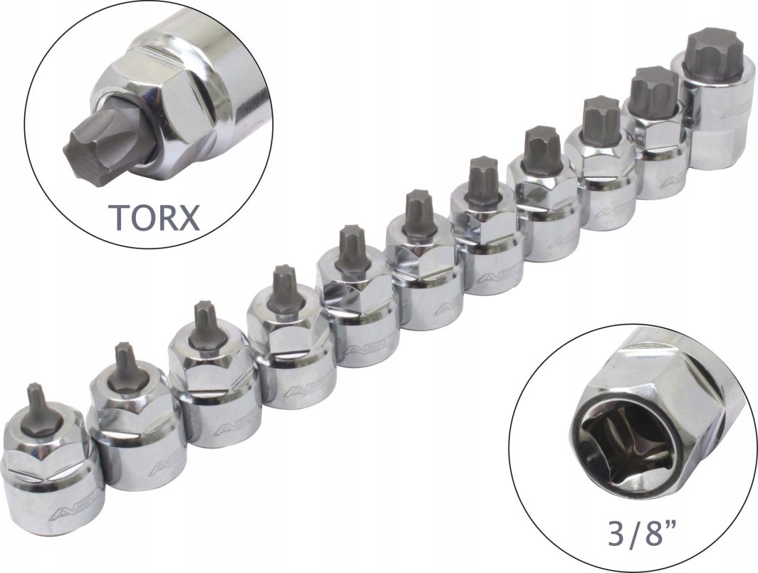 Milwaukee ASTA LOW PROFILE SOCKETS - TORX 3/8" ON RAIL - Morele.net