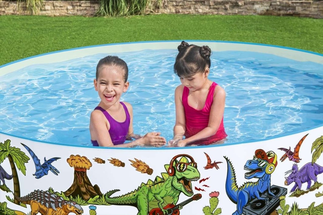 Bestway Basen rozporowy Dinozaury dla dzieci 3+ BESTWAY 244x46cm Winyl ...