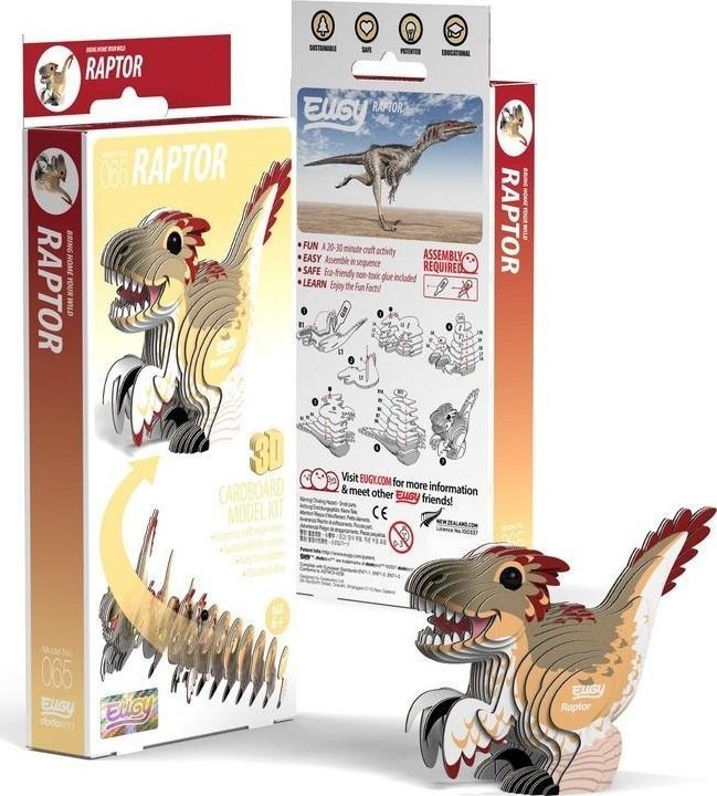 Fat Brain Toys Dinozaur Raptor Eugy. Eko Układanka 3D - Morele.net
