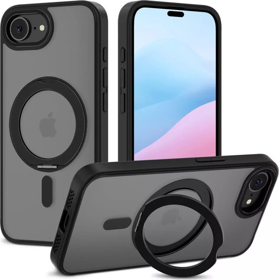 Tech-Protect TECH-PROTECT MAGRING MAGSAFE IPHONE SE 4 2025 MATTE BLACK ...