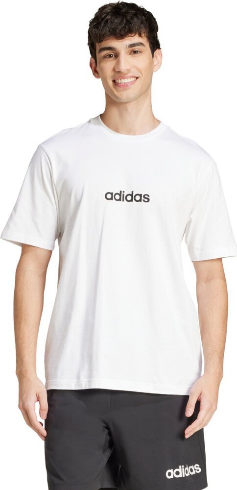 Adidas Koszulka męska adidas Essentials Linear Single biała JE9000 M ...