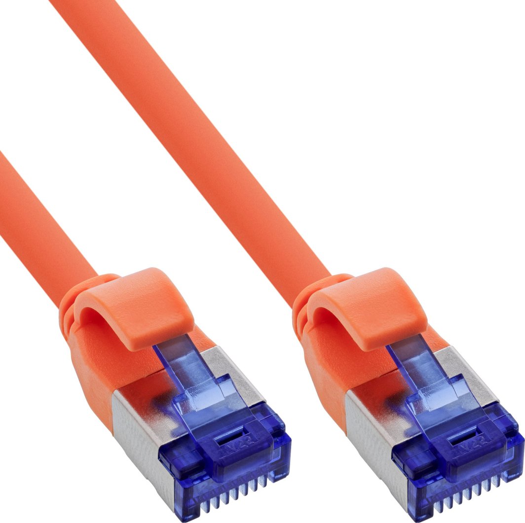 InLine InLine® Patchkabel Slim, Cat.6A, S/FTP, TPE (LSZH) flexibel, PoE, orange, 10m - Morele.net