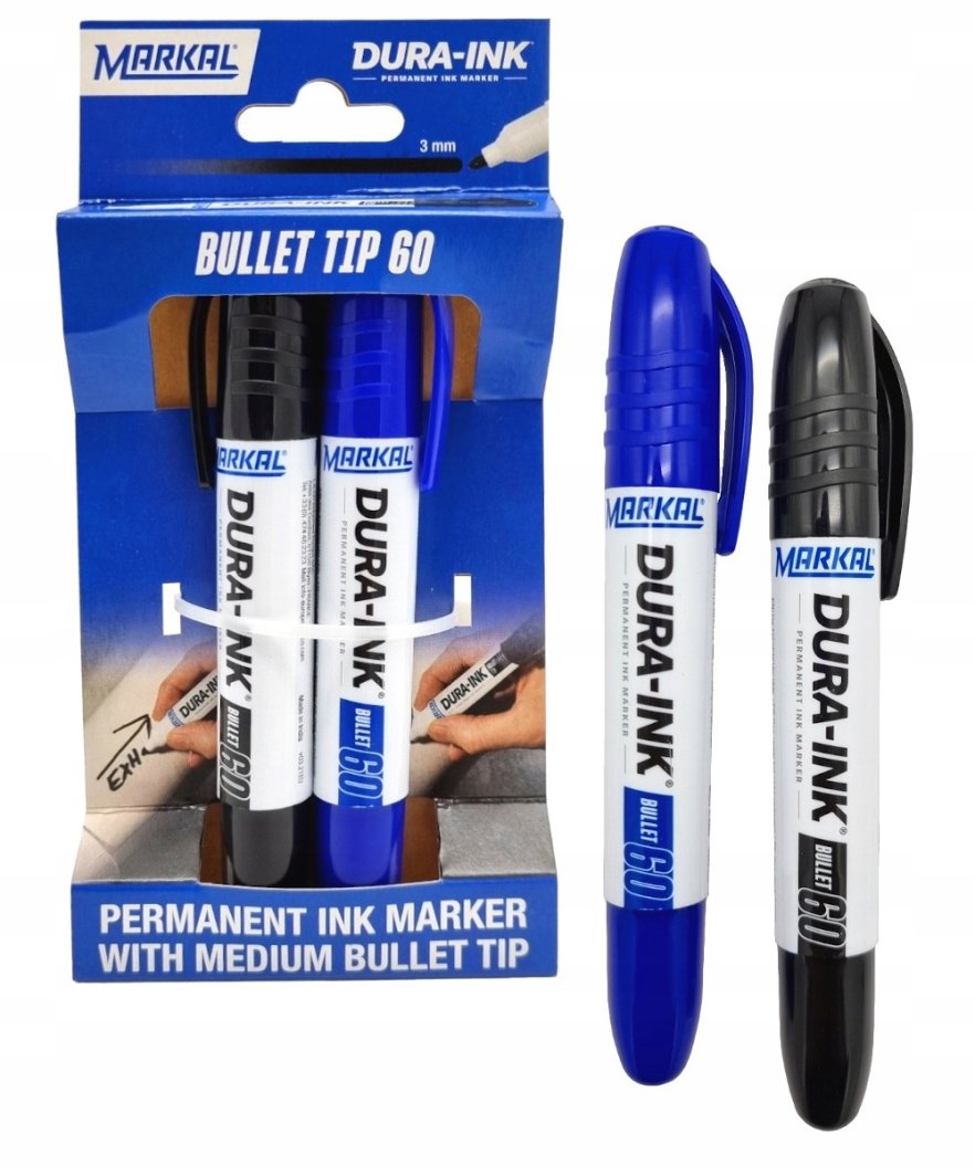 Pica-Marker Dura-Ink 60 markers, black and blue - Morele.net