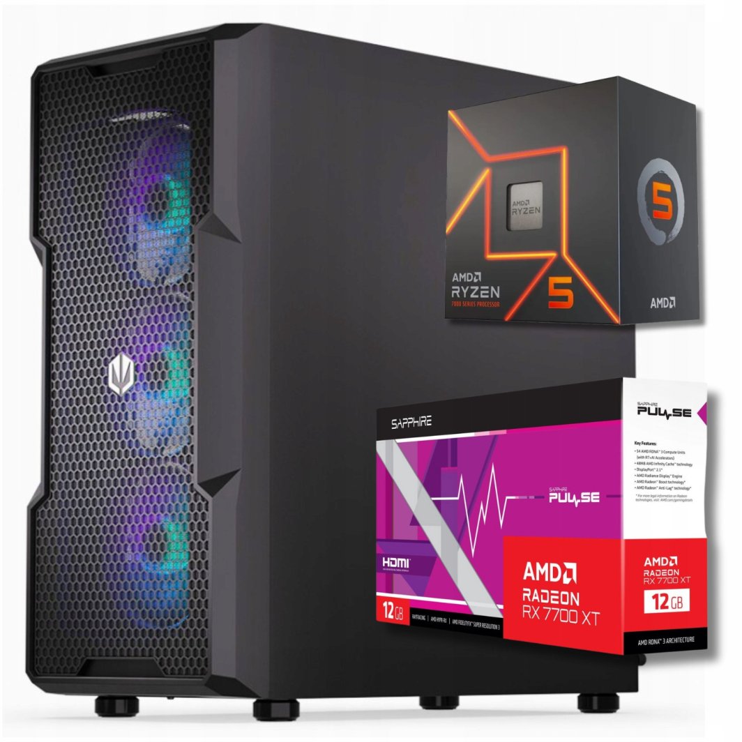 BSG Komputer BSG Raptor V16 AMD Ryzen 5 AMD Radeon RX 7700 XT 32GB DDR5 ...