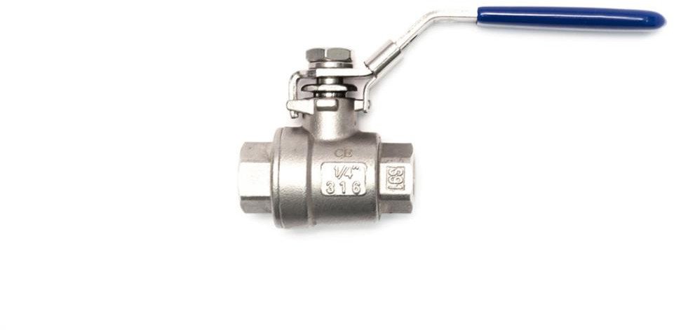 Pneumat System Zawór kulowy gwintowany Flowmatik R 1 GW PN63, 2-elementowy z blokadą, stal ...