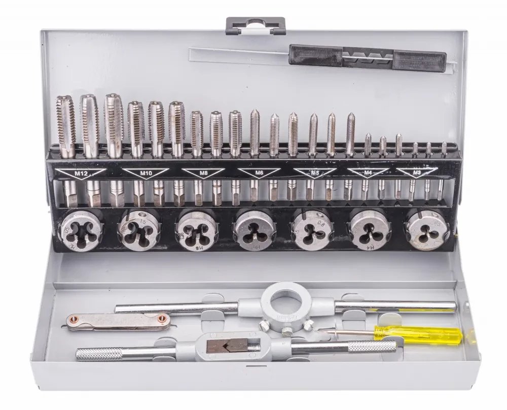 Powermat Zestaw gwintowników i narzynek M3-M12 Powermat PM-ZNG-32SU 32 elementy - Morele.net