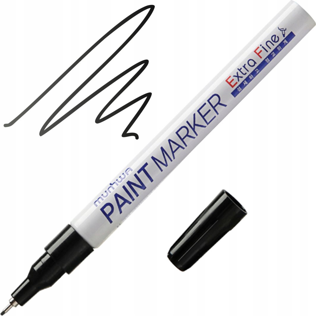 Munhwa Munhwa, marker olejowy EFPM-01, czarny, 12szt, 1mm, metalowa ko c wka, cena za 1 szt ...